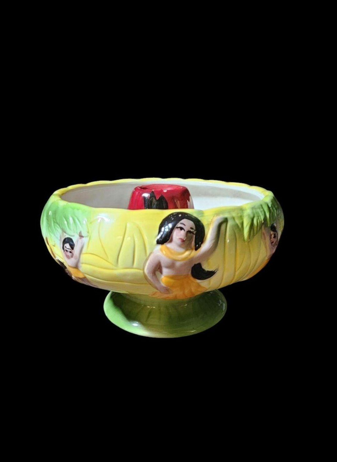 Flaming Volcano Vintage Tiki Cocktail Ceramic Bowl - Etsy