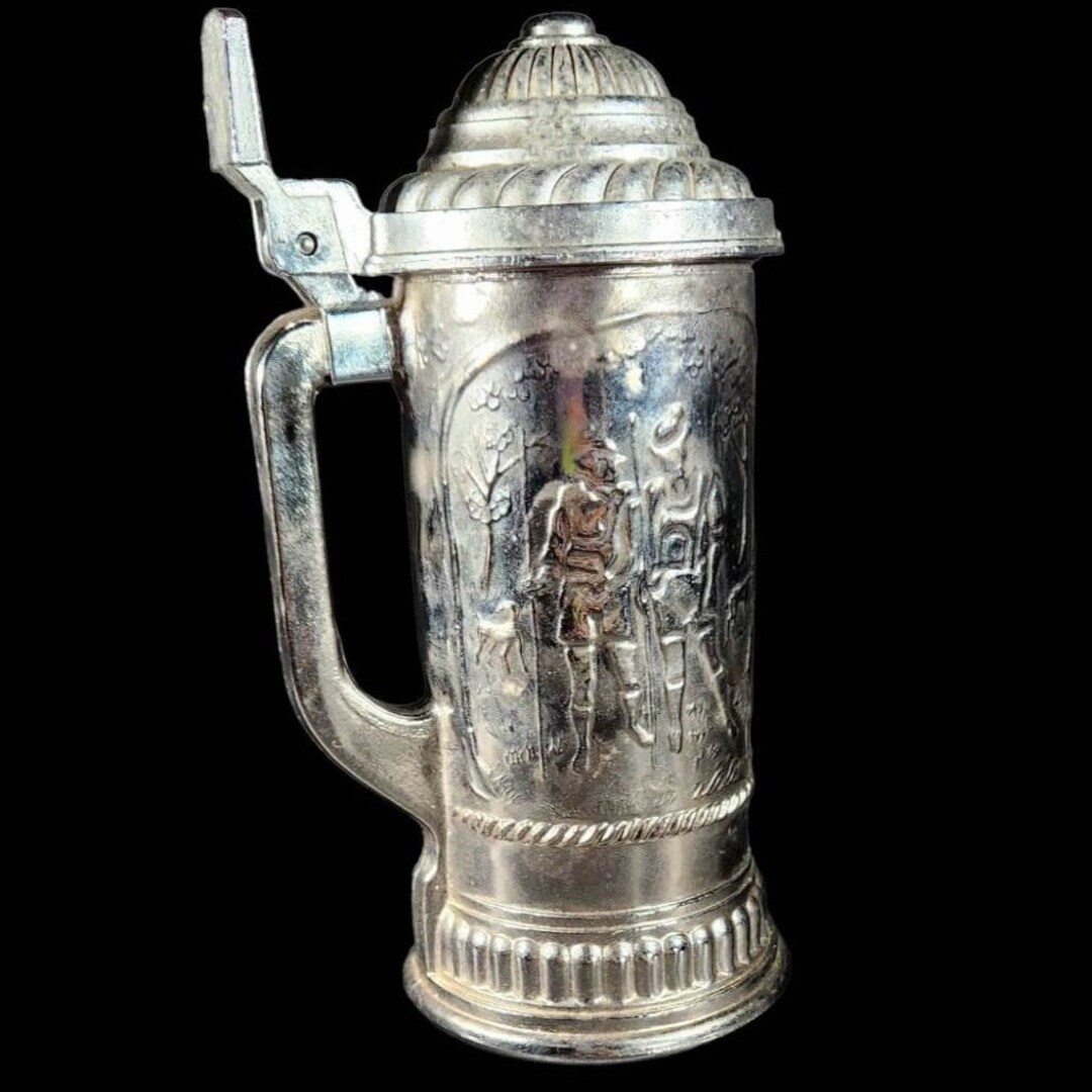 Avon Hunting Theme 1970s Vintage Silver Glass Stein Beer Tankard Mug - Etsy