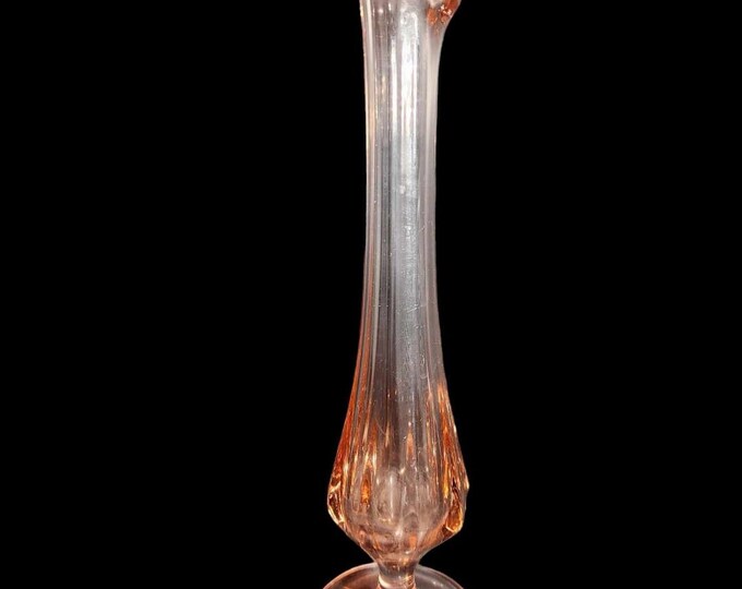 Fluted Pedestal Pink Glass Swung Bud Vase - Etsy