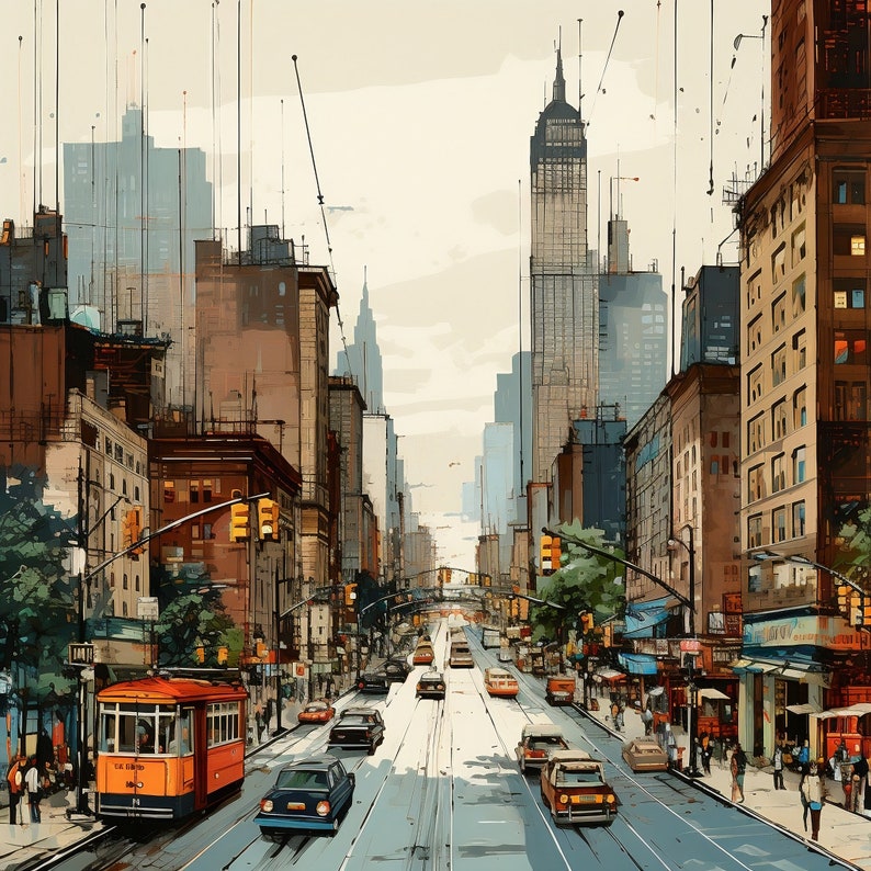 Basquiat's City View: Printable High Quality Digital Downloads That Can ...