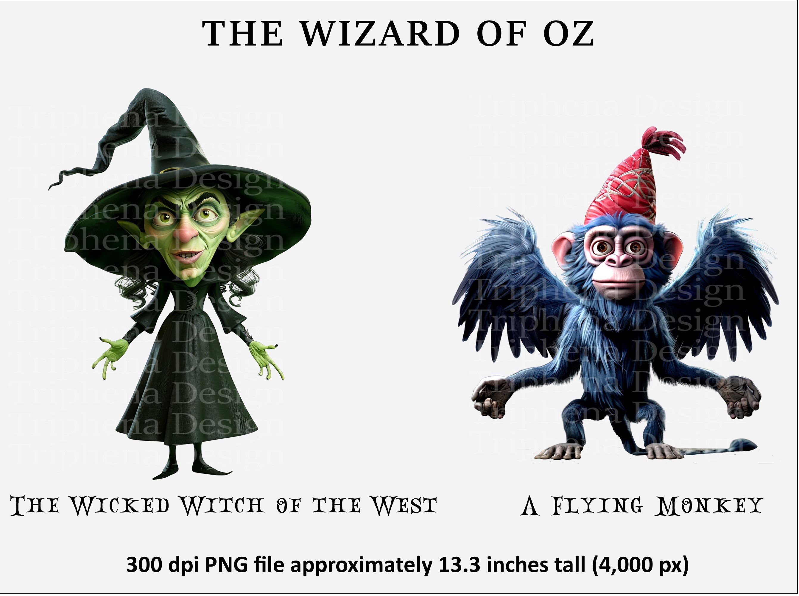 Wizard of Oz Characters 11-piece PNG Clipart Sublimation Design Dorothy ...