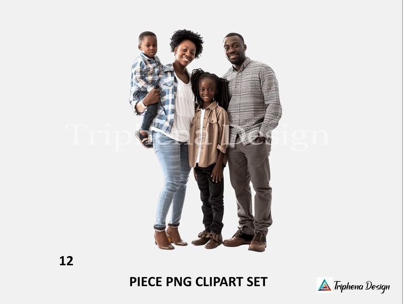 Family Clipart, African American Family, PNG, Africa America People ...