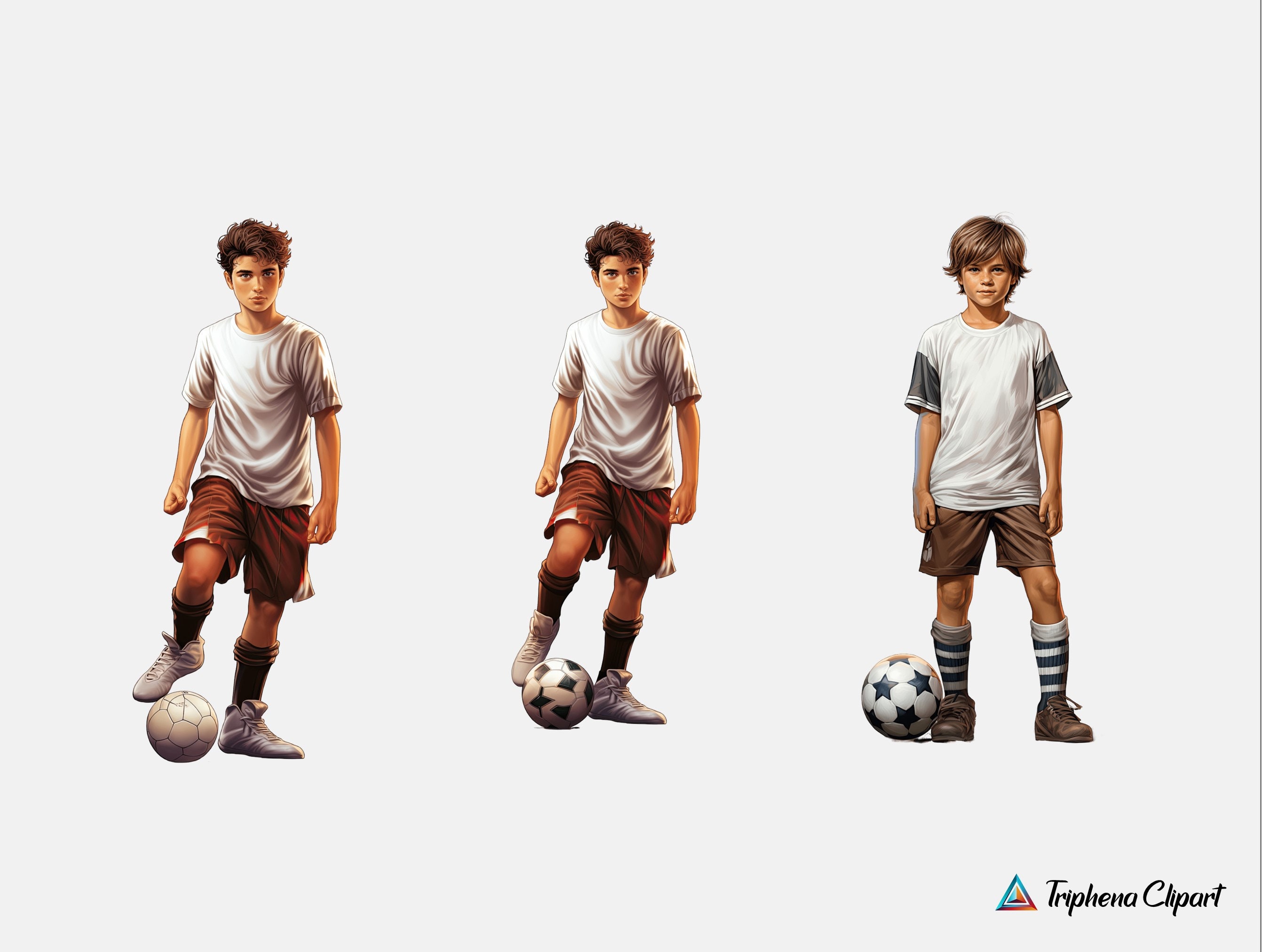 Boys Clipart, Football/soccer, Clipart Bundle, Football Clipart ...
