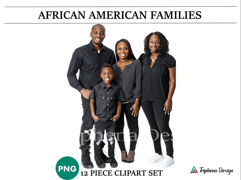 Family Clipart, African American Family, PNG, Africa America People ...