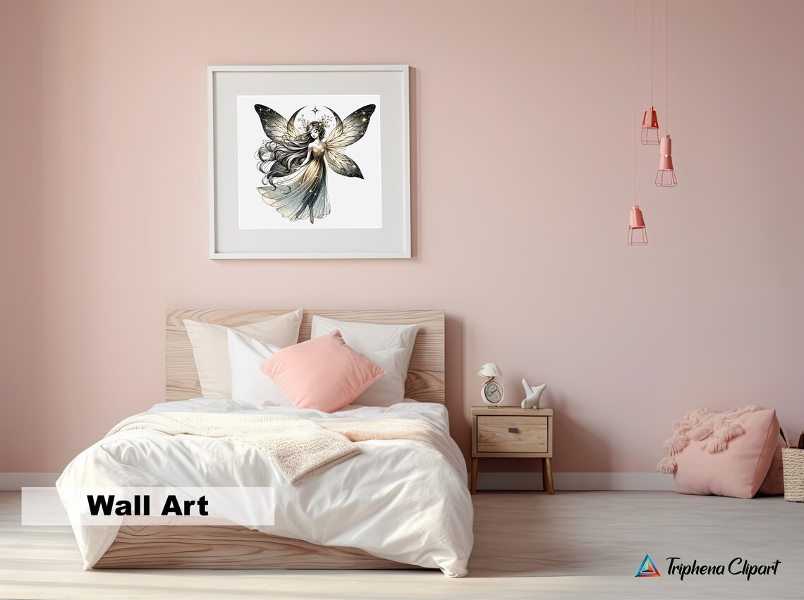 Golden Moonlight Fairy Clipart Ethereal Fairies Clipart - Etsy