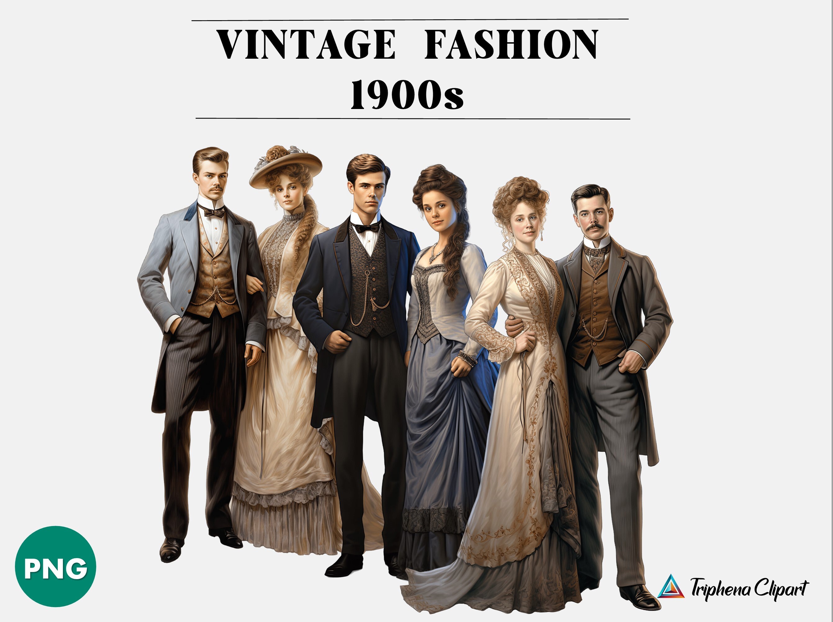 1900s Fashion Clipart, Fashion Clipart, Vintage Fashion, Fashion for ...