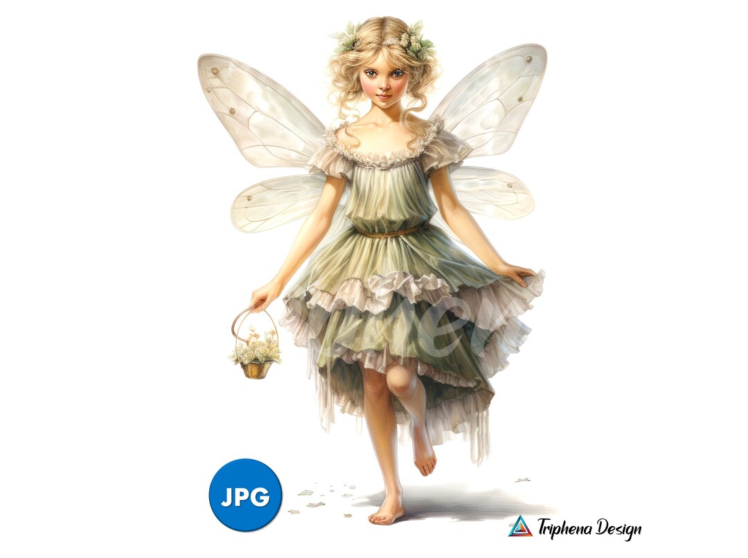 Garden Fairy Clipart, Ethereal Fairies Clipart, 10 High-quality Jpgs ...