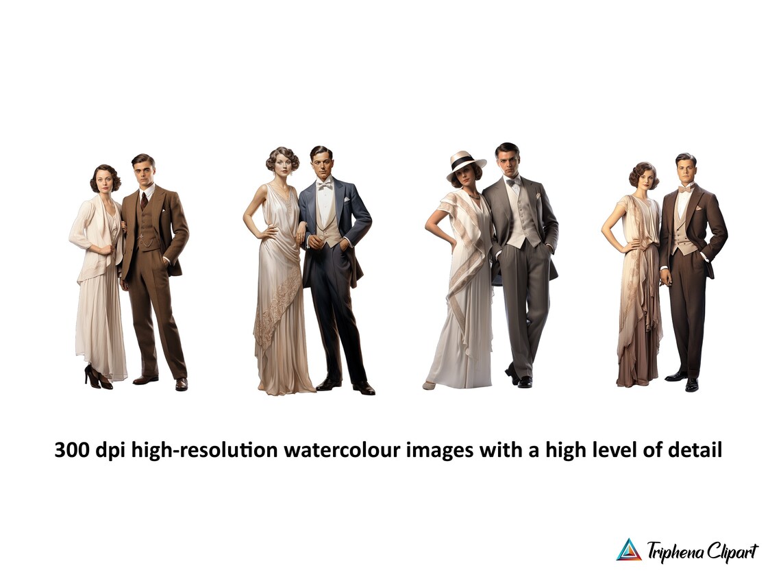 1920s Fashion Clipart, Fashion Clipart, Vintage Fashion, Fashion for ...