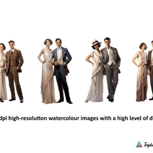 1920s Fashion Clipart, Fashion Clipart, Vintage Fashion, Fashion for ...