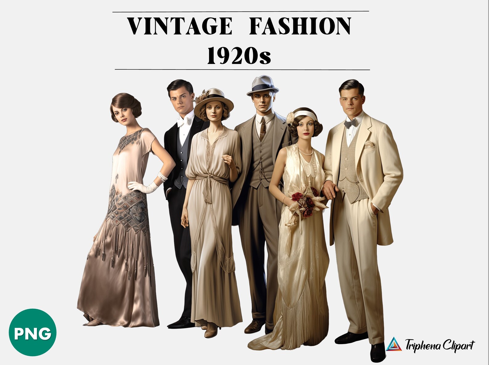 1920s Fashion Clipart, Fashion Clipart, Vintage Fashion, Fashion for ...