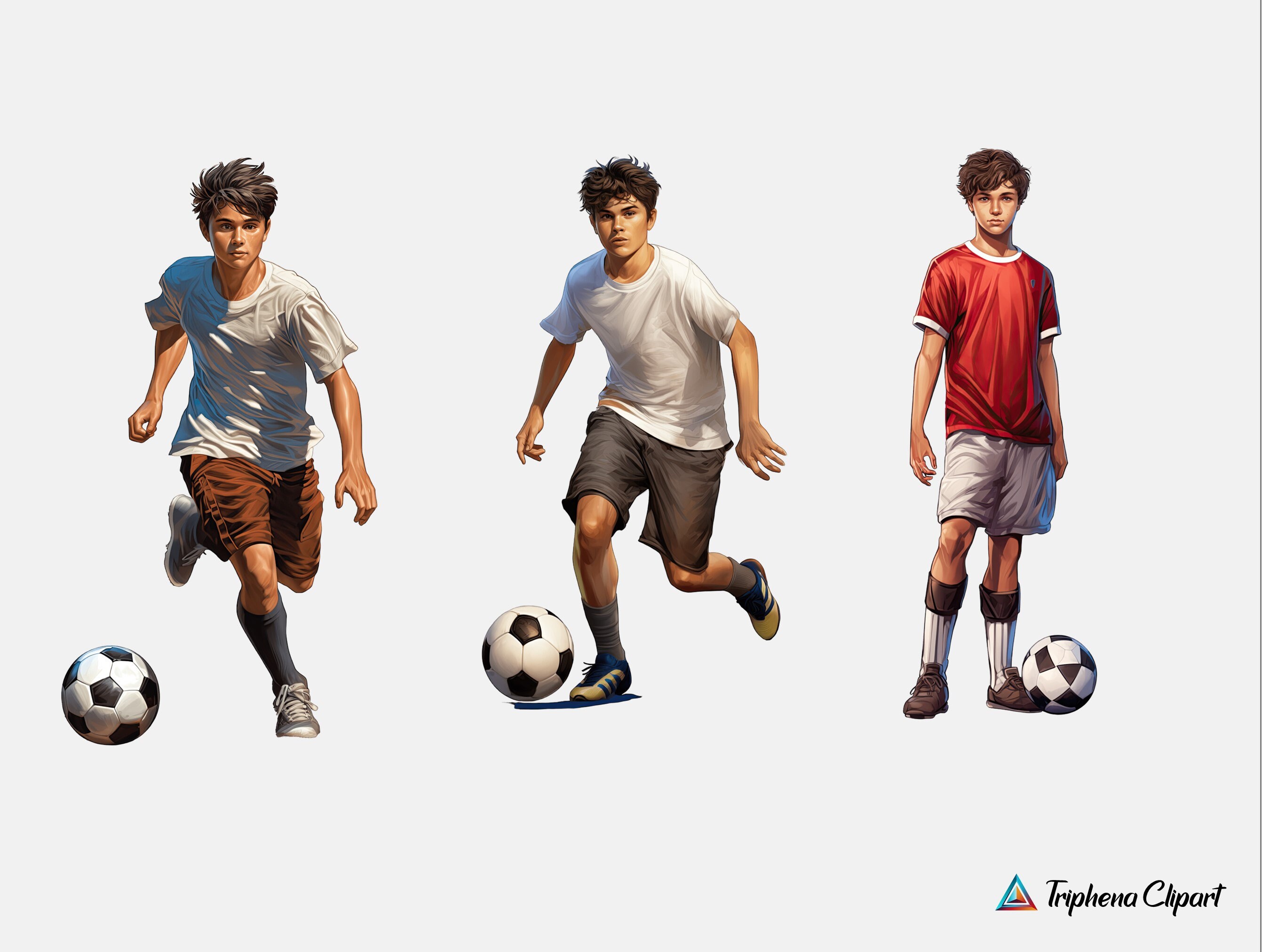 Boys Clipart, Football/soccer, Clipart Bundle, Football Clipart ...