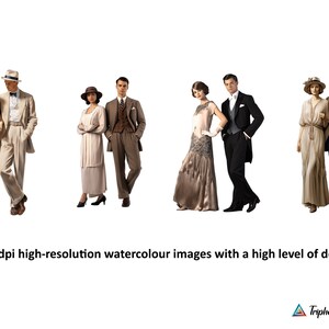 1920s Fashion Clipart, Fashion Clipart, Vintage Fashion, Fashion for ...