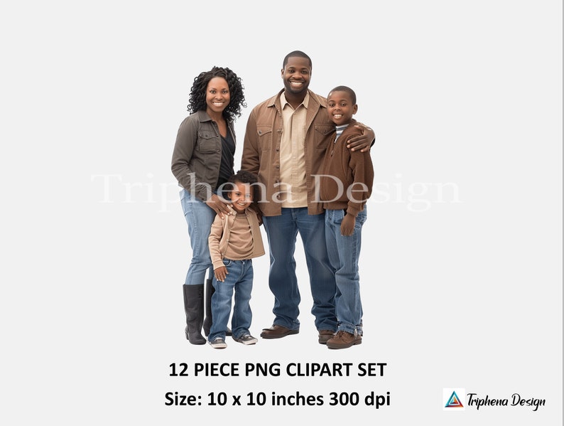 Family Clipart, African American Family, PNG, Africa America People ...