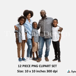 Family Clipart, African American Family, PNG, Africa America People ...