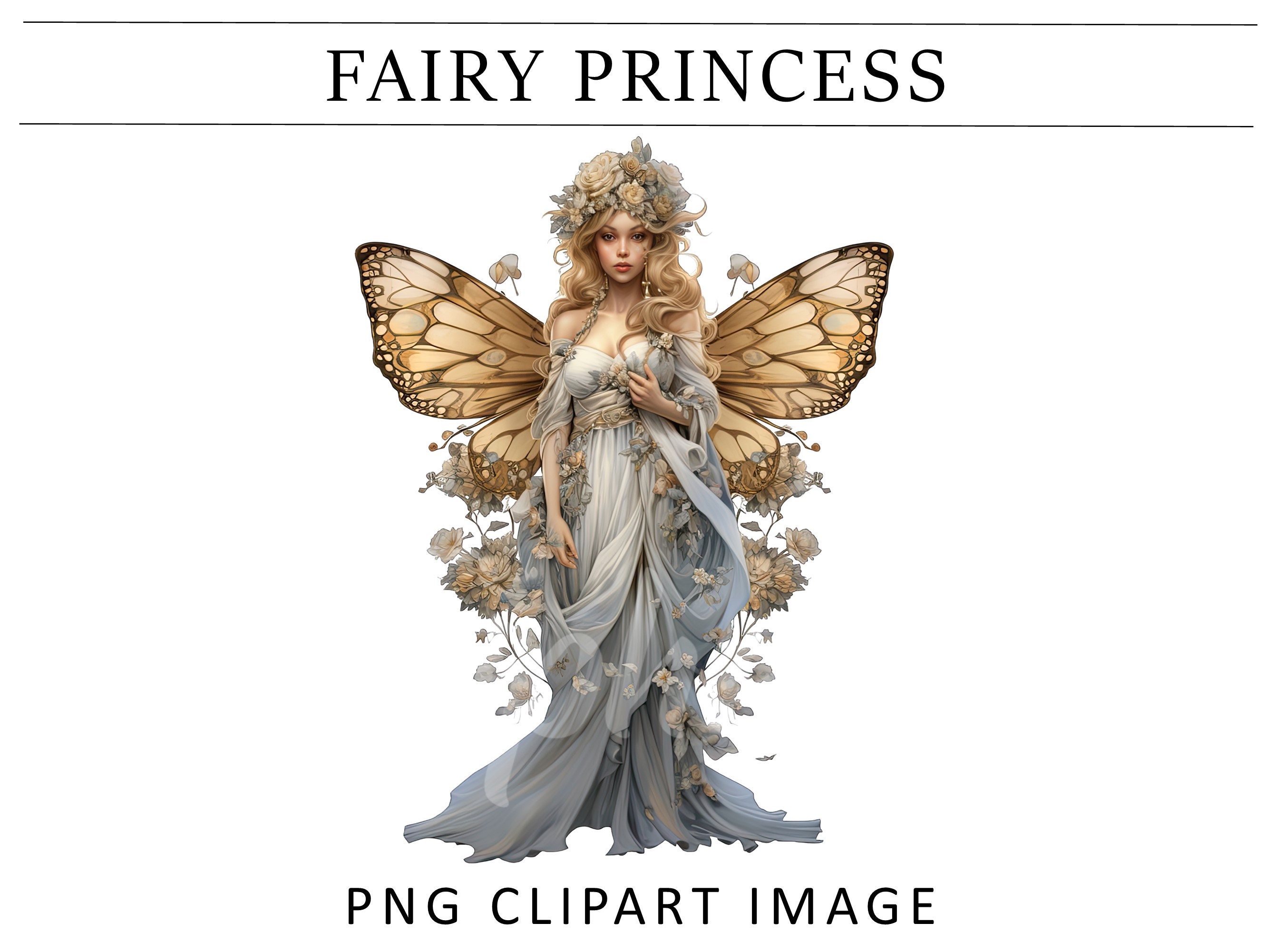 Fairy Princess Clipart, Ethereal Fairies Clipart, SVG, JPG, PNG ...