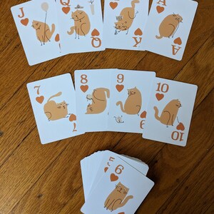 Cute Cat Cartoon Playing Cards - Etsy