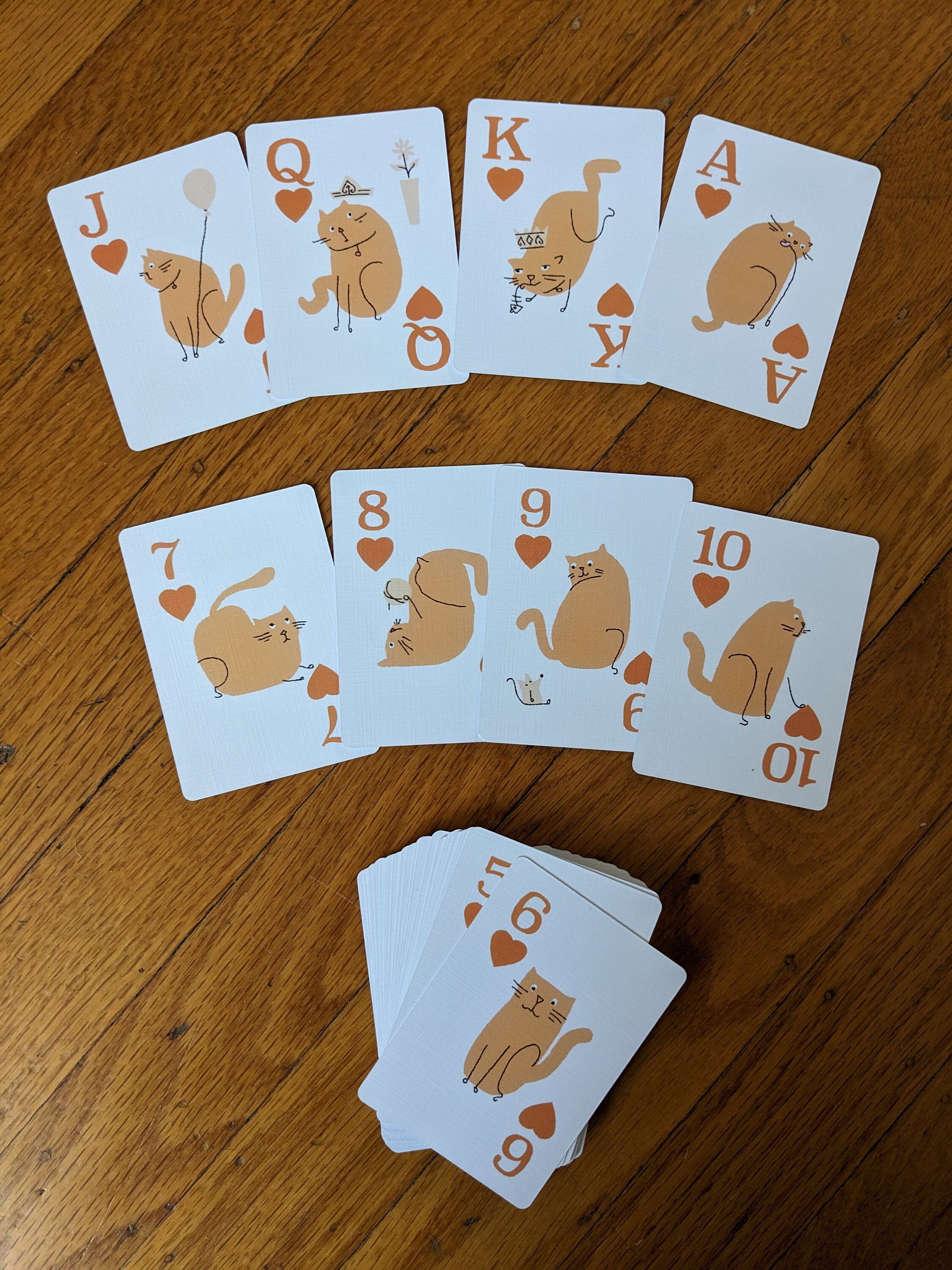Cute Cat Cartoon Playing Cards - Etsy