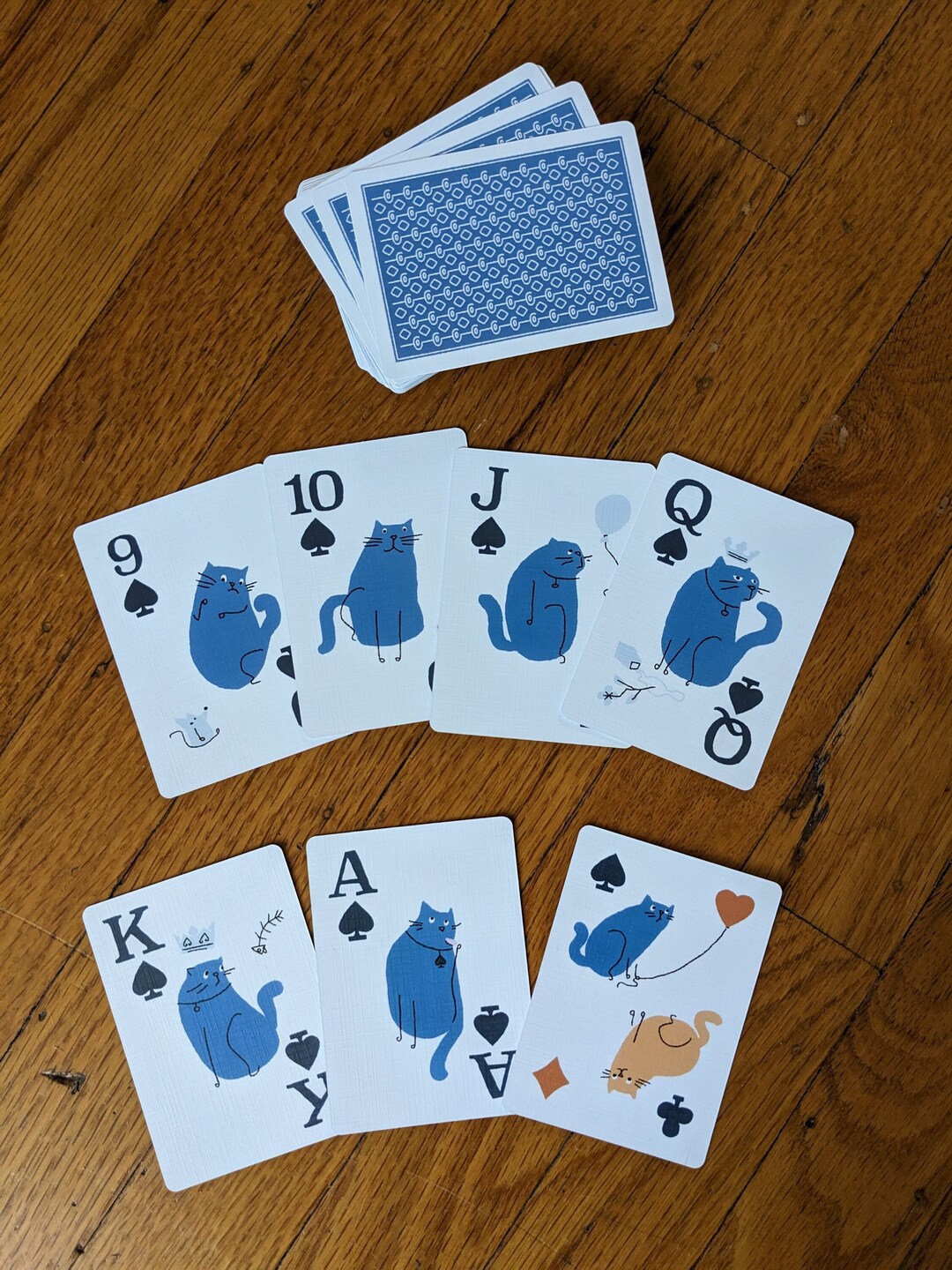 Cute Cat Cartoon Playing Cards - Etsy