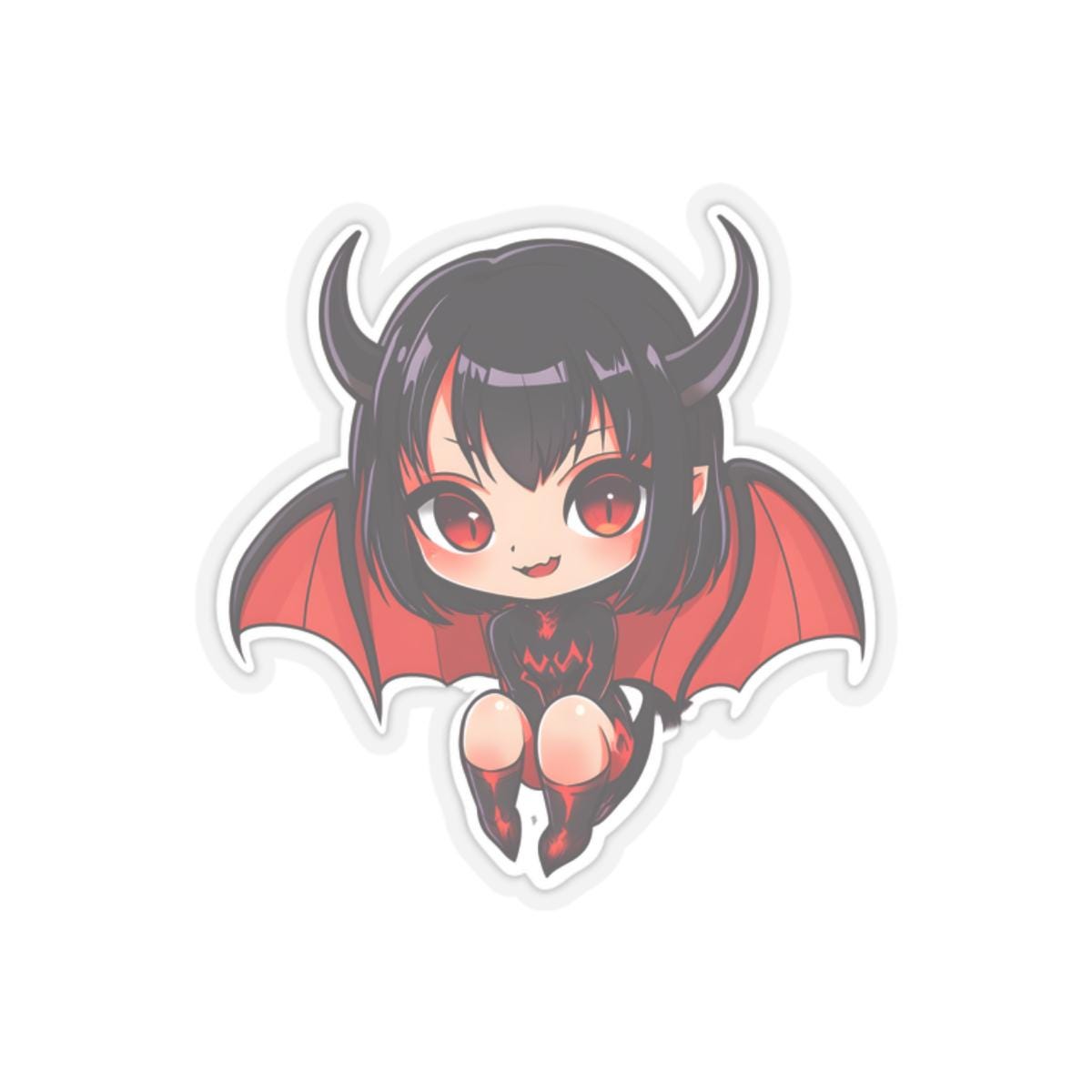Cute Chibi Demon Sticker Kawaii Gothic Devil Character Decal - Etsy