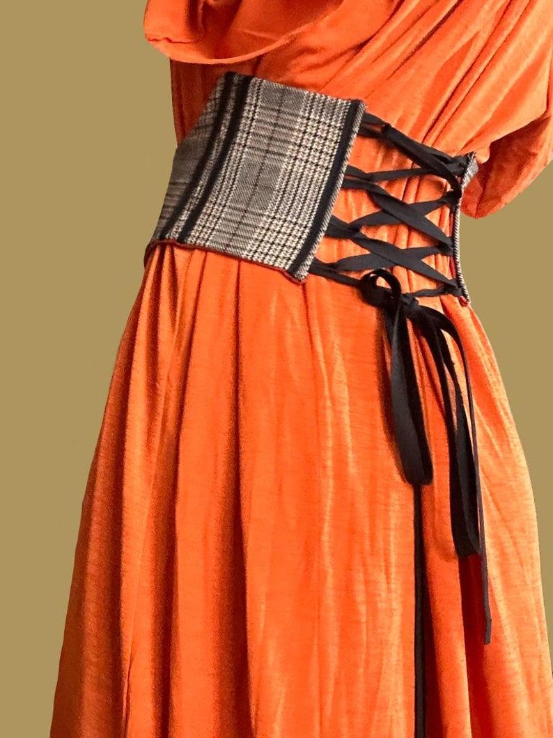 Checkered Under Bust Corset - Etsy