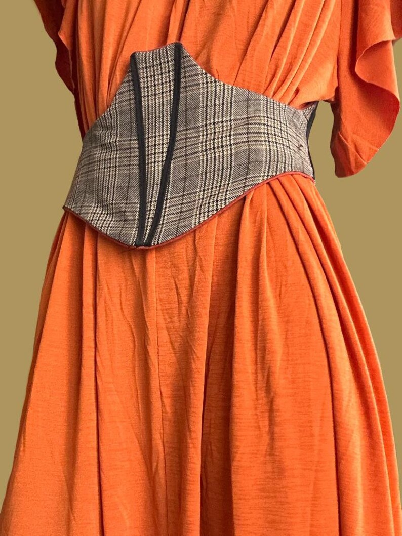 Checkered Under Bust Corset - Etsy