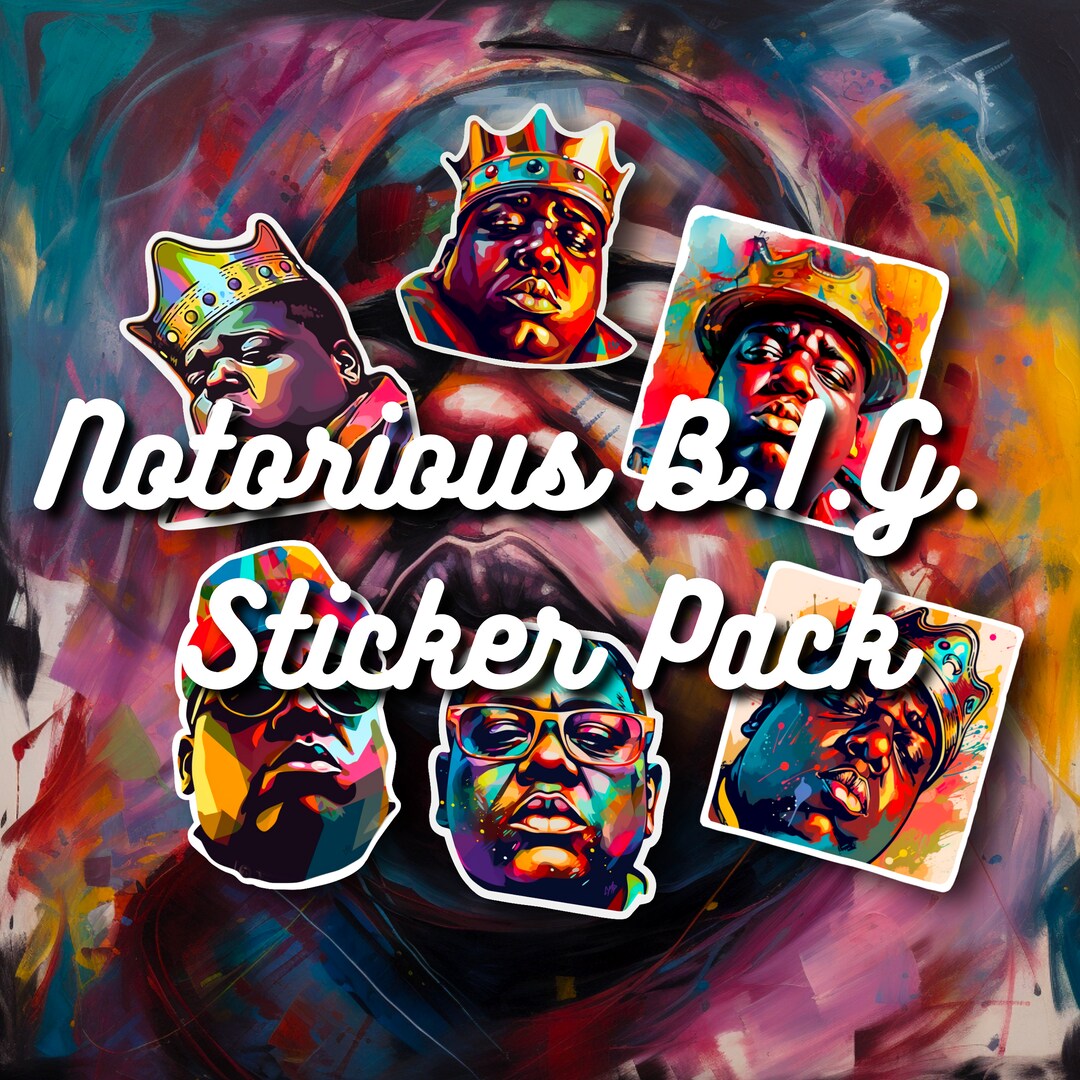 Notorious BIG Sticker Pack Biggie Smalls Old School Hip Hop - Etsy