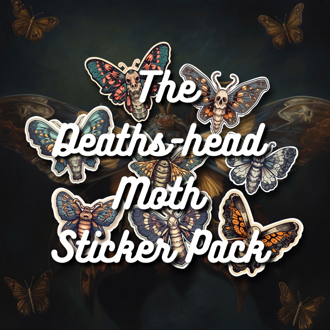 Deaths-head Moth Sticker Pack Death Moth Sticker Laptop - Etsy