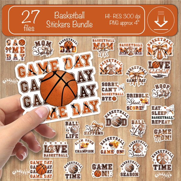 Basketball Stickers - Etsy