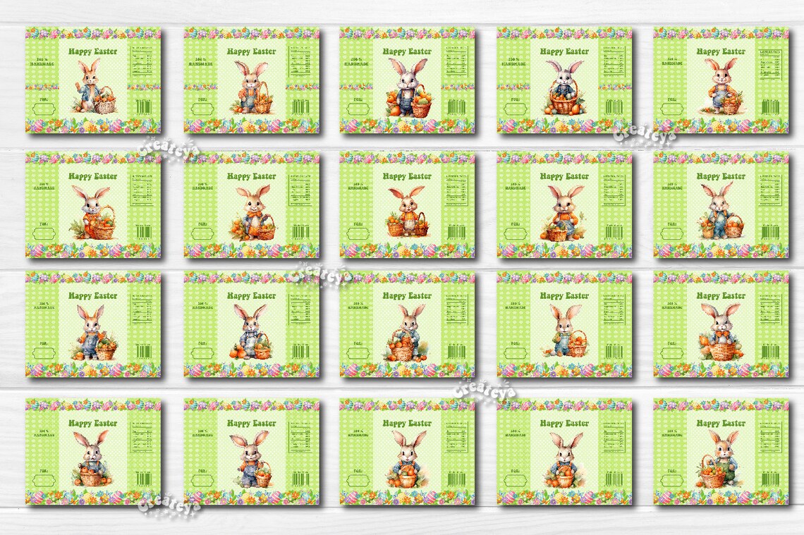 Printable Easter Chip Bag Party Bundle Easter Chip Bag Printable Bunny ...