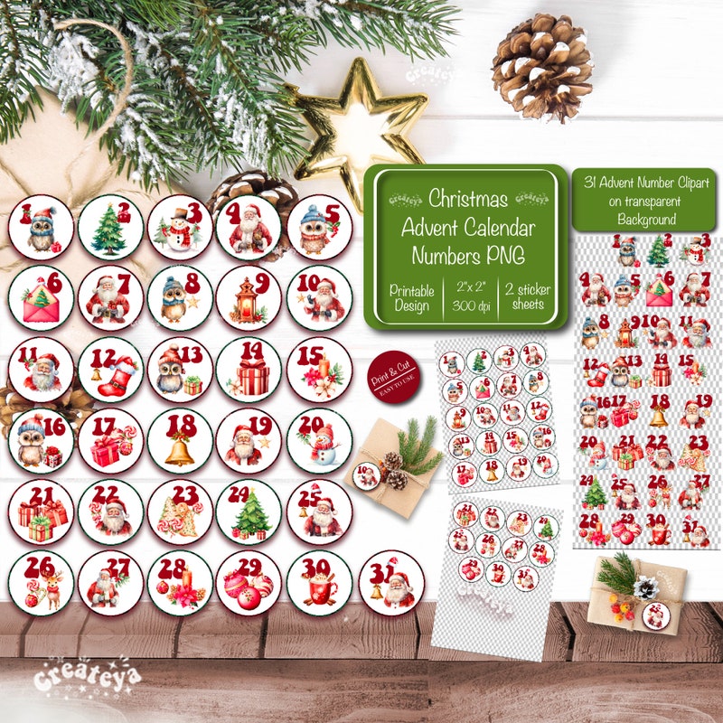 Calendar Numbers - Etsy