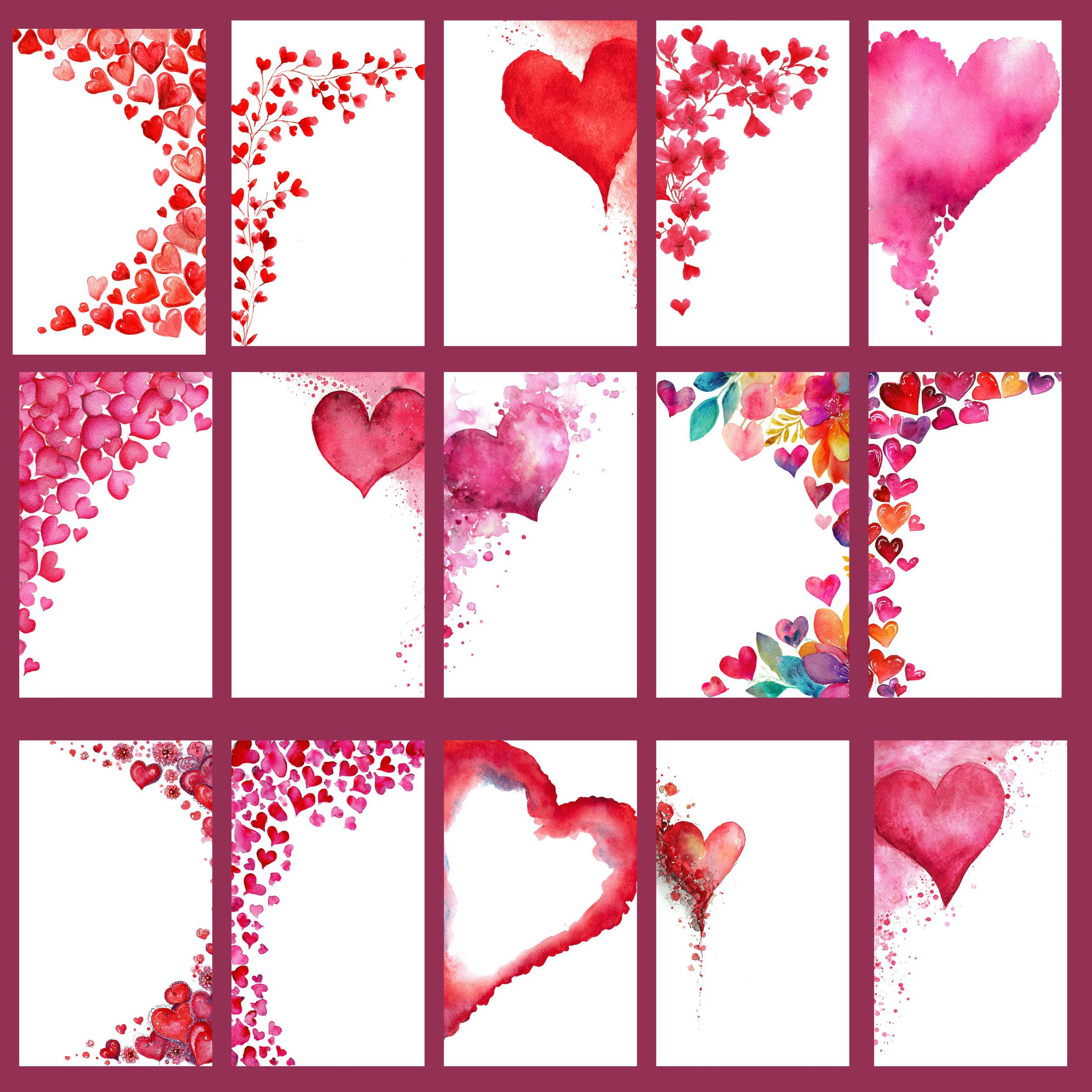 Heart Border Clipart, Valentine's Day Pink Borders Printable Digital ...