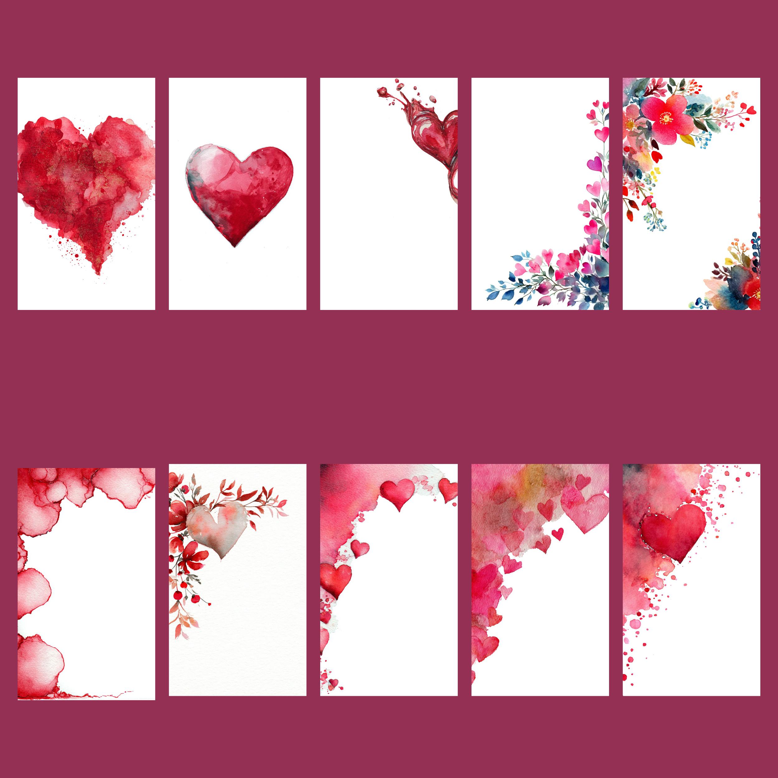 Heart Border Clipart, Valentine's Day Pink Borders Printable Digital ...