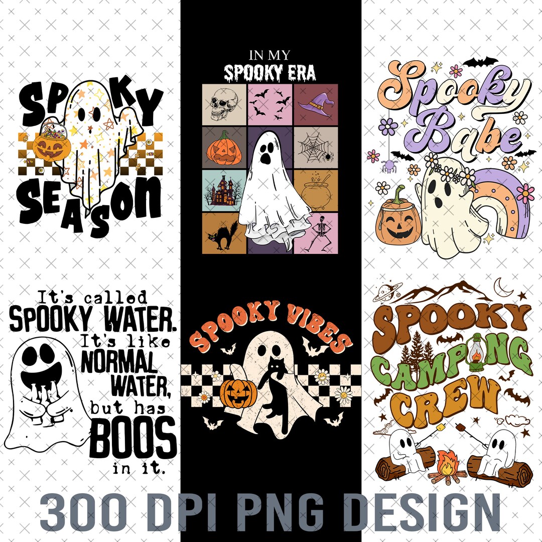 Bundle Spooky Ghost Png, Bundle Spooky Season Png, Bundle Ghost Png ...