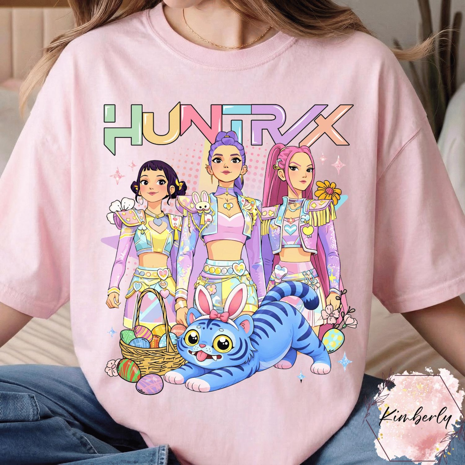 Kpop Huntrix Easter Day Shirt, Huntrix Anime Girl Group Shirt, Happy ...