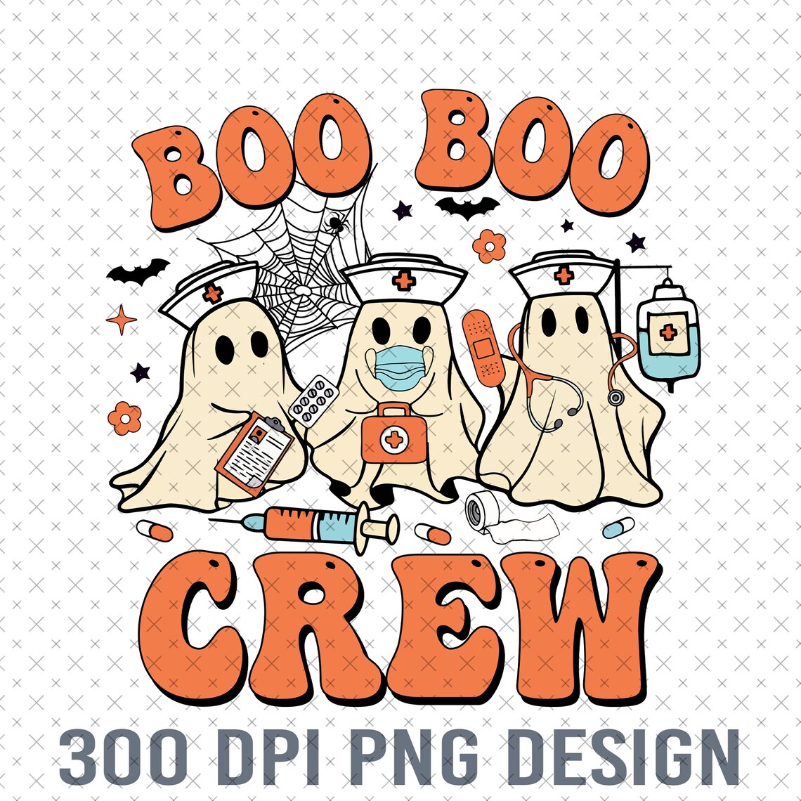 Boo Boo Crew Spooky Nurse Halloween Png, Nurse Crew Png, Ghost Nurse ...