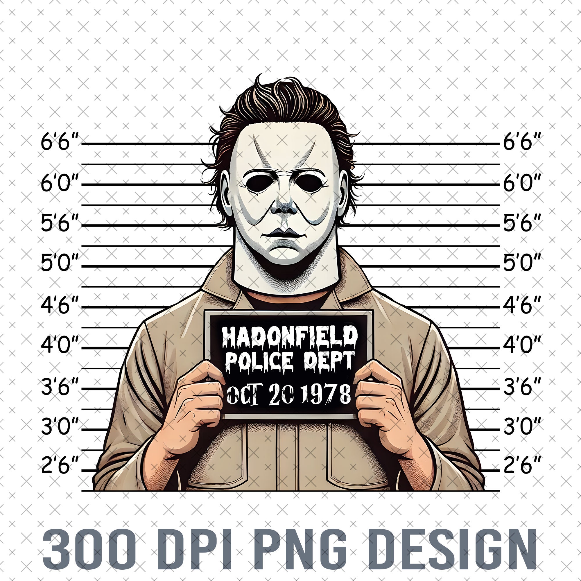 Mugshot Horror Myers Halloween Png, Horror Character Png, Halloween ...