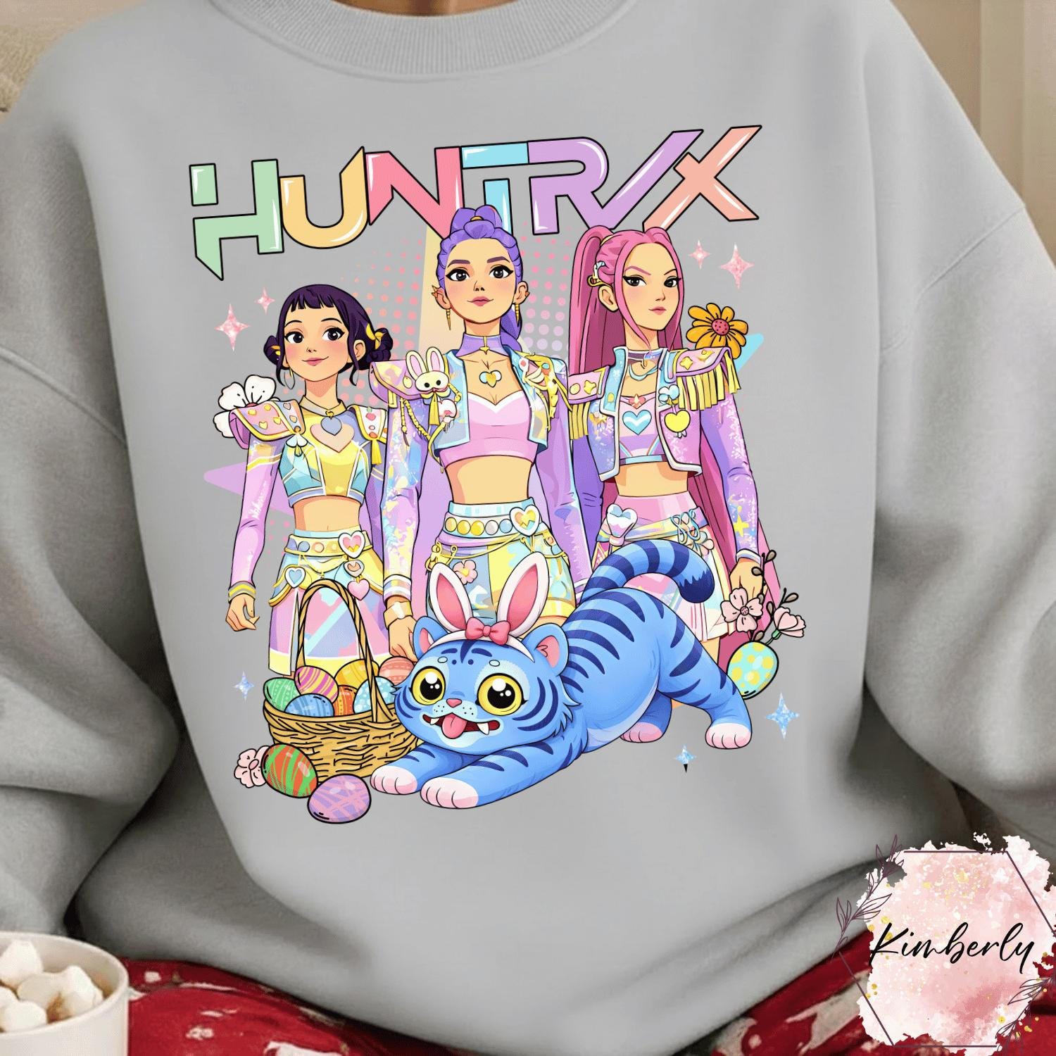 Kpop Huntrix Easter Day Shirt, Huntrix Anime Girl Group Shirt, Happy ...