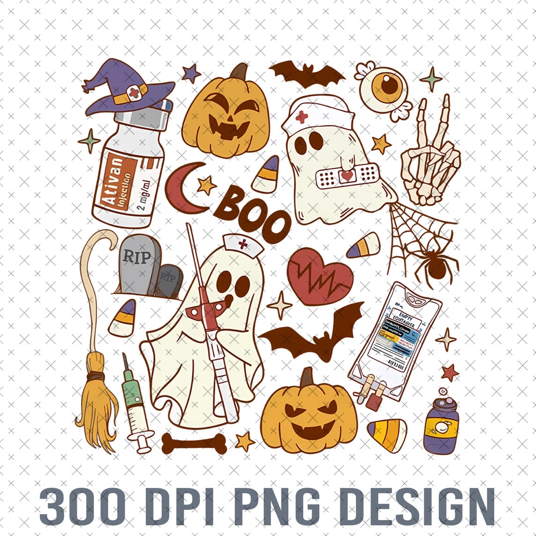 Boo Boo Crew Halloween Nurse Png, Spooky Nurse Png, Ghost Nurse Png ...