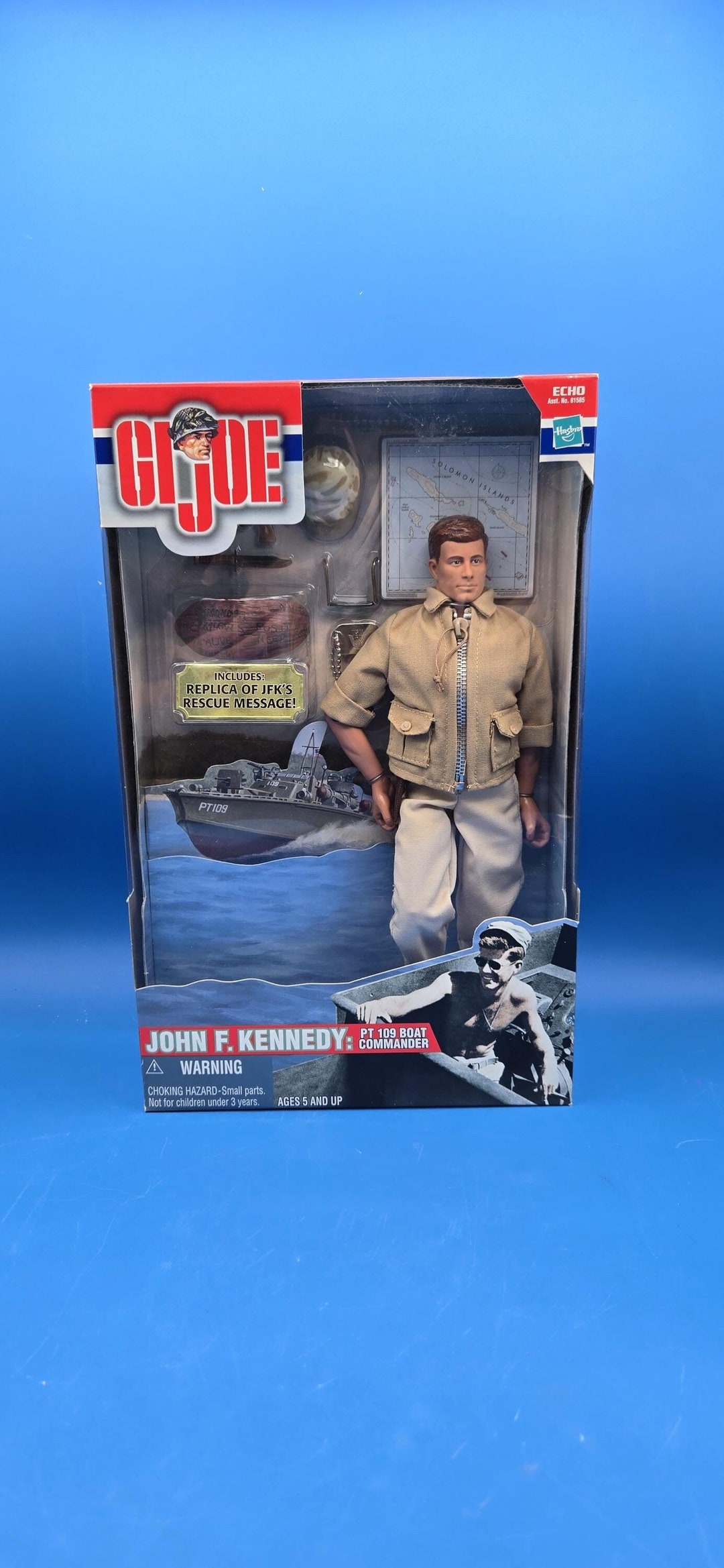 GI Joe, JFK, PT 109 Boat Commander, 2000, Hasbro, Sealed, New, #81585 ...