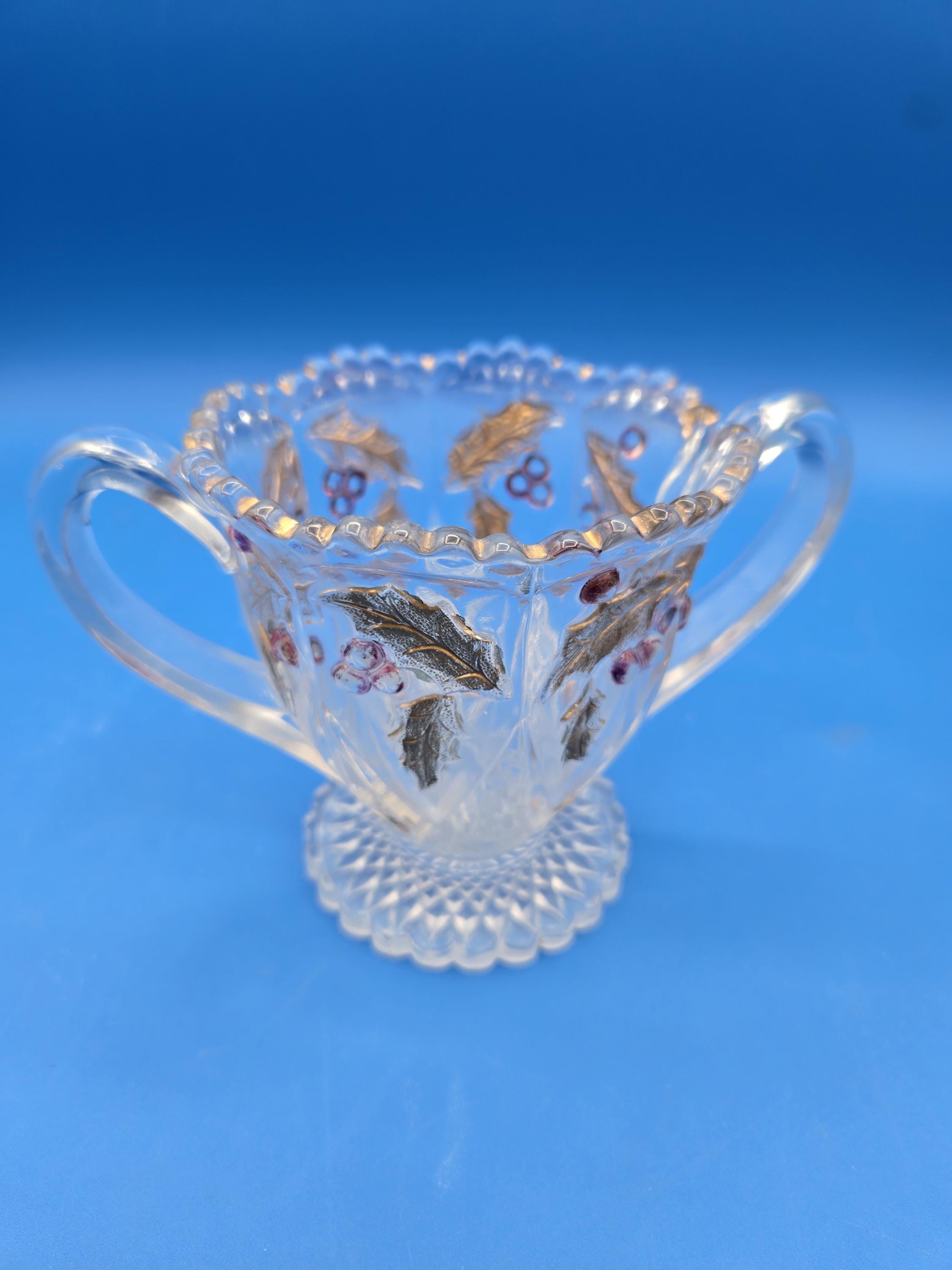 Antique Glass Tea Set in the Holly Pattern - Etsy