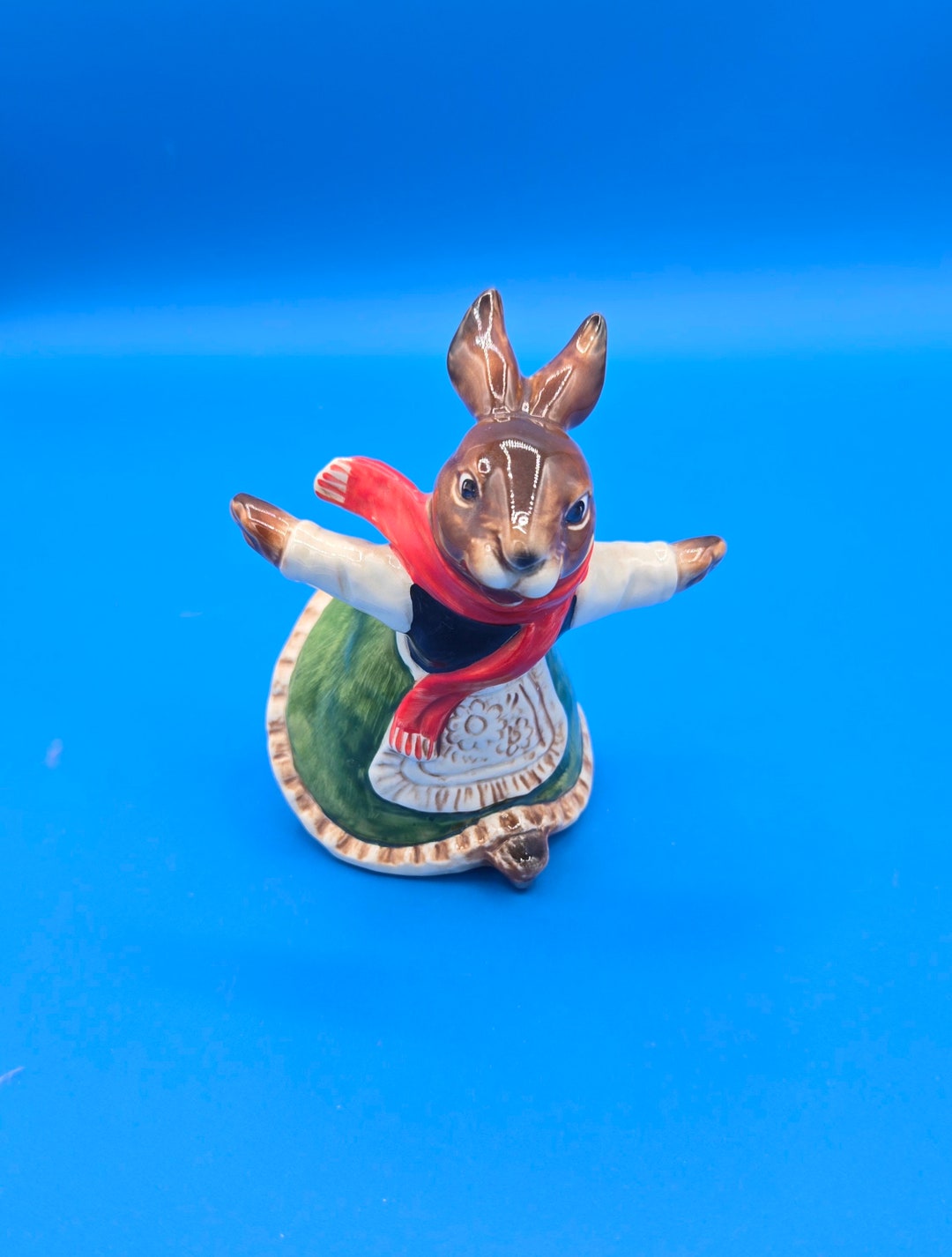 Rare Goebel Bavarian Skating Rabbit Collectable West Germany Figurines ...