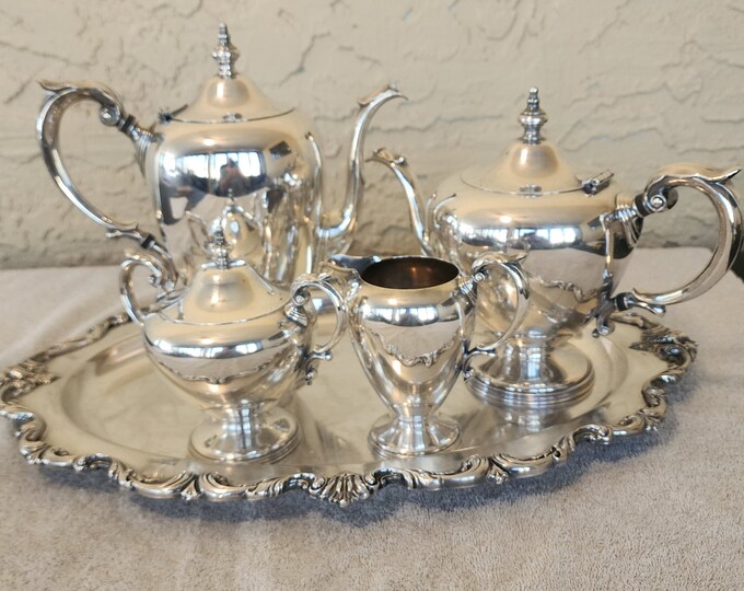 Vintage Wallace 9655 Silver Tea Set - Etsy