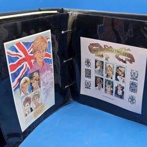 Vintage Princess Diana Commemorative Stamps 1961-1997 With Binder ...