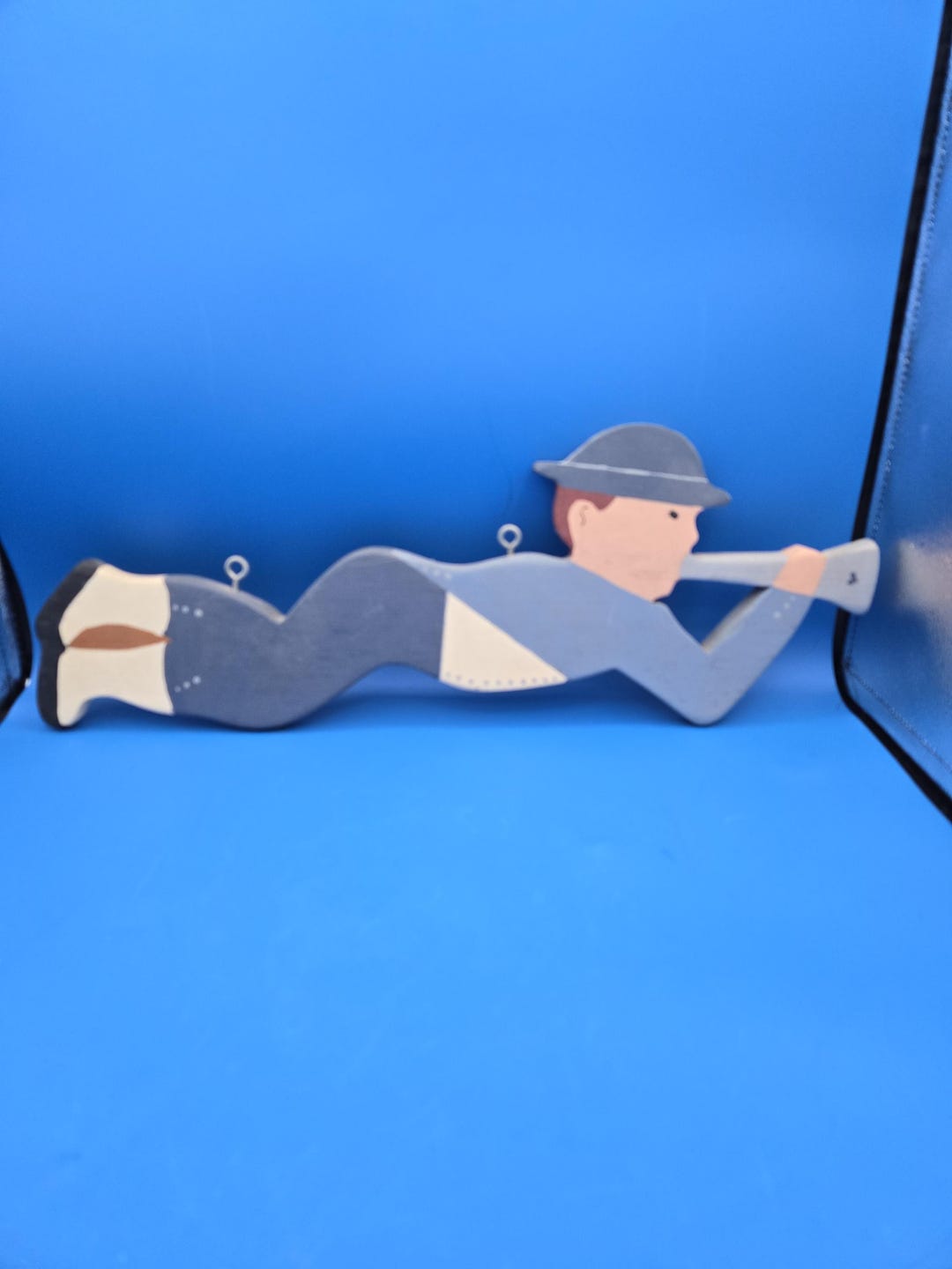 Vintage Country Pine Hand Painted Bugle Boy Hanging Sign, Rustic Wall ...