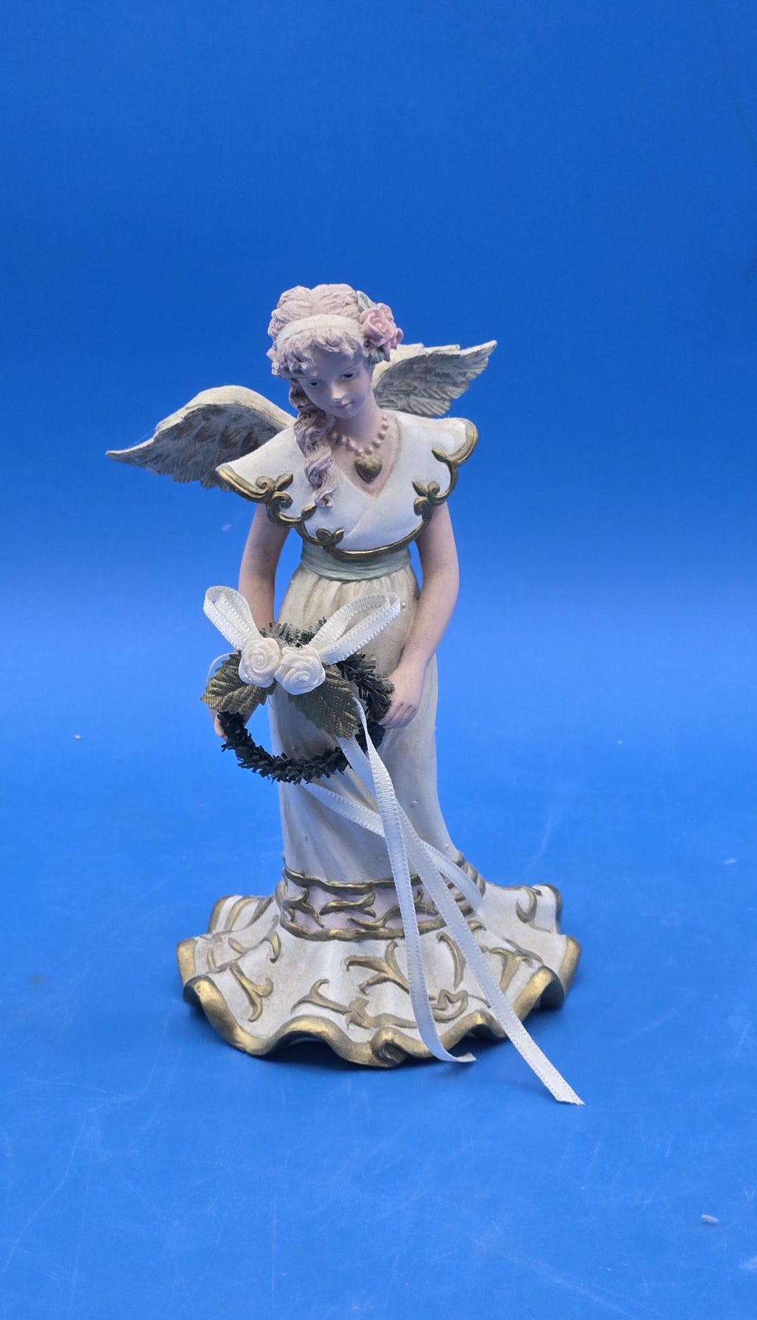 Vintage Boutique De Noel Angel Figurine | Holiday Porcelain Statue - Etsy