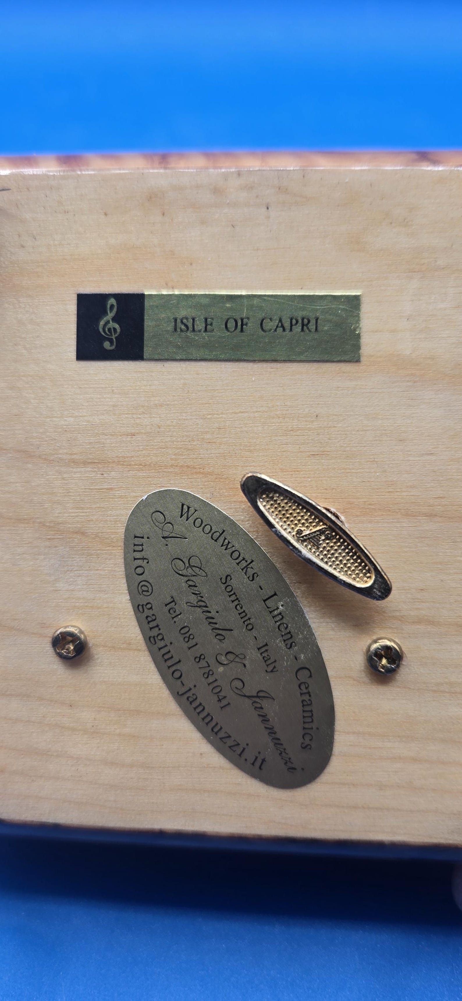Handcrafted 18 Note Sorrento Music Box "isle of Capri" Wood Inlay - Etsy