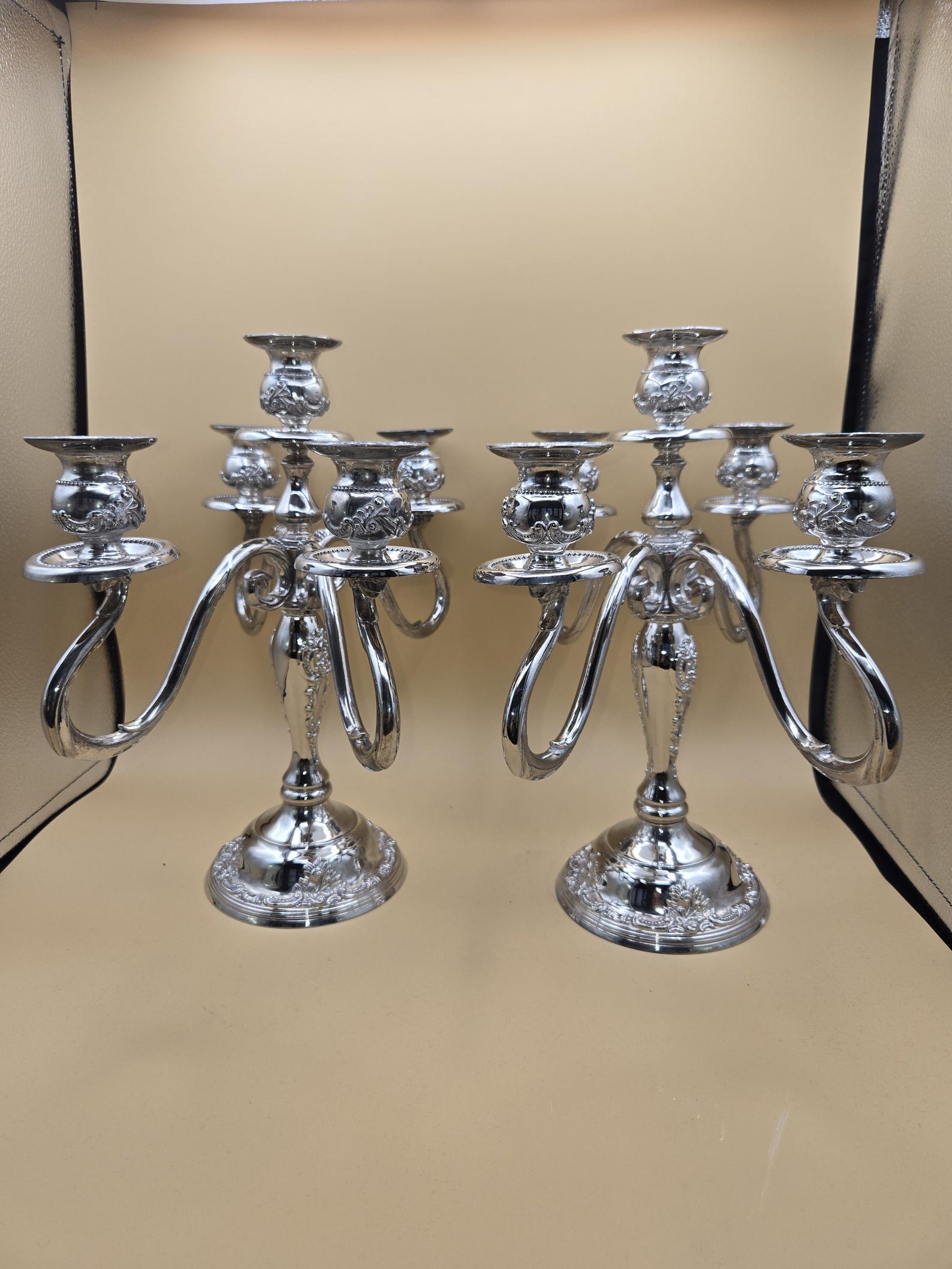 Vintage Godinger Silver Art Company Pair of Candleabras 1960s - Etsy