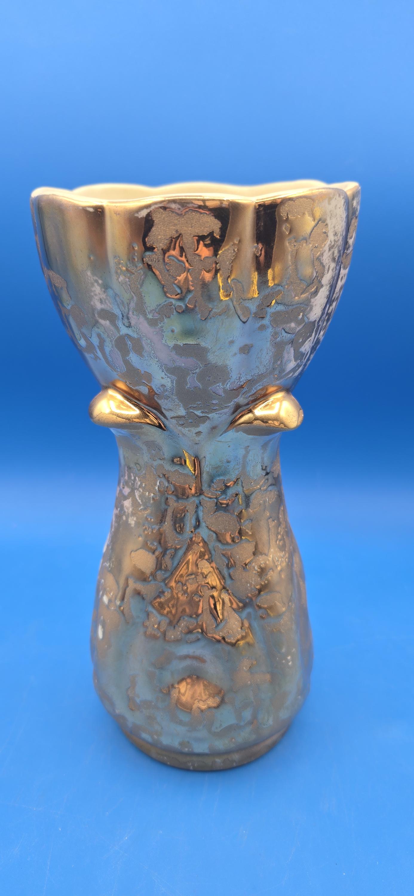 Vintage 22kt Gold Trim Vase – Hollywood Regency Ceramic Decor - Etsy