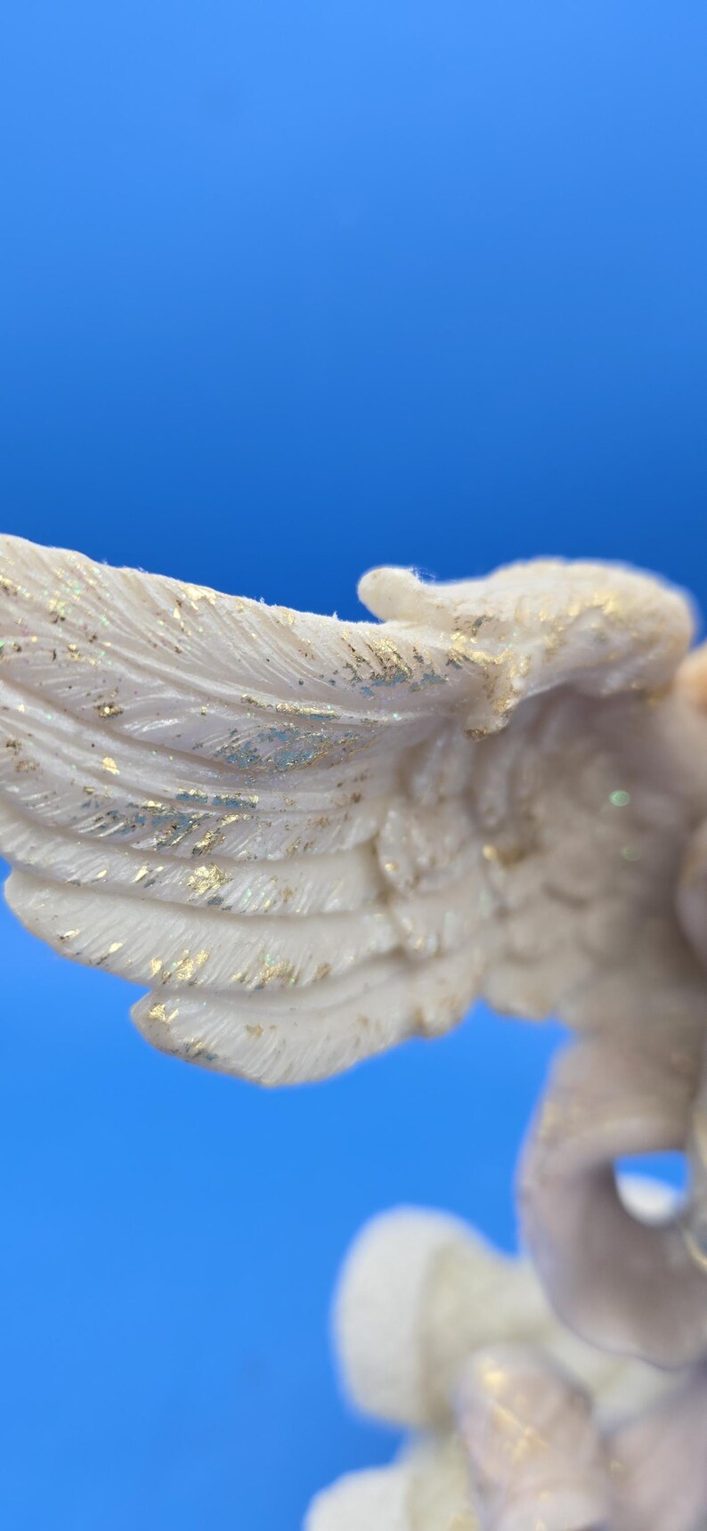 Vintage Resin Angel Figurine | Harvest Cornucopia Decor - Etsy