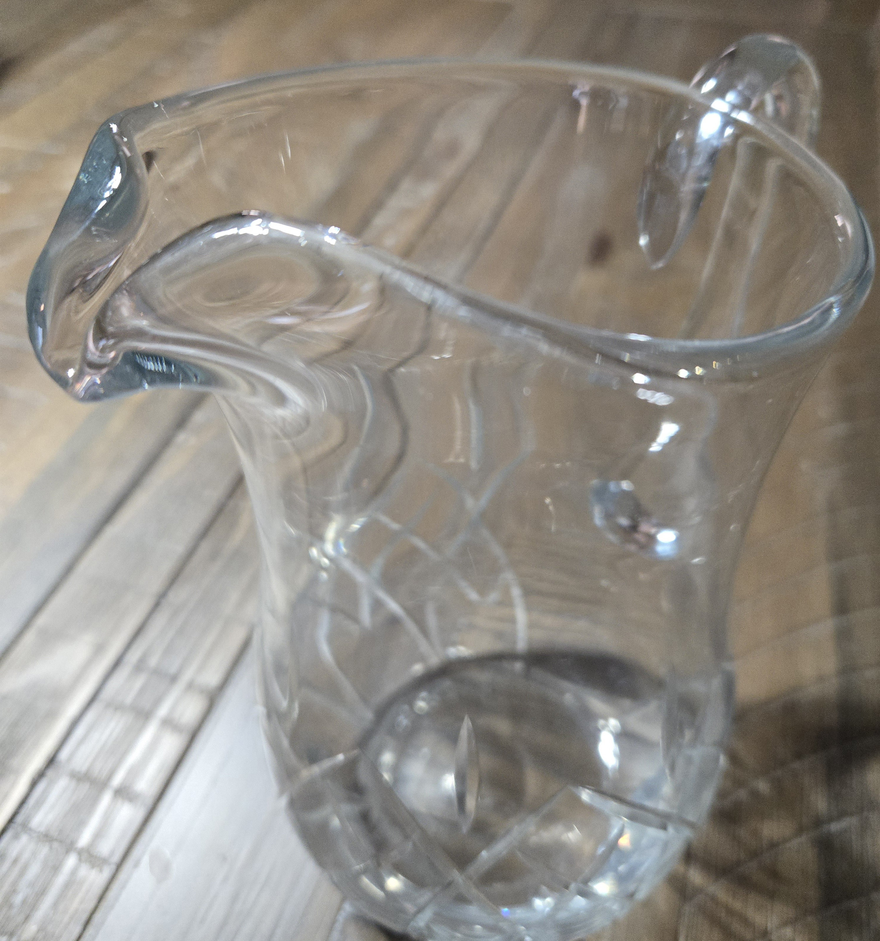 Vintage Crystal Cut Glass Pitcher 9 - Etsy